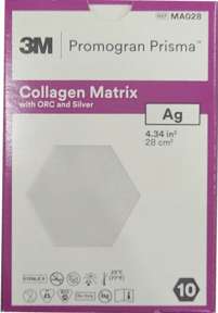 3M Systagenix PROMOGRAN PRISMA Collagen MATRIX Wound Dressing 4.34" Sq ...