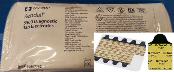Kendall Q-TRACE 5500 ECG Resting Tab Electrodes 10x100 30807732