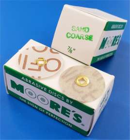 Moore's Moorplastic Brass Metal Center Snap-On Abrasive Discs Plastic 3 ...