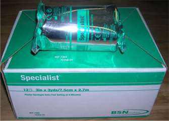 BSN Specialist Plaster Bandages (X-Fast Setting) 3-inx3yd -12 7363