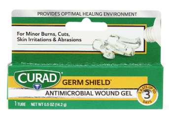 CURAD GERM SHIELD Silver Solution Antimicrobial Wound Gel -0.5oz ...