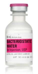 Bacteriostatic Water for Injection USP Drug Diluent Use Only 30mL *RX ...