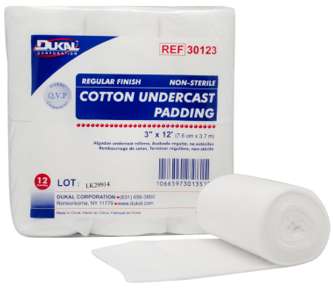 Dukal Cast Undercast Padding Cotton Regular Finish NS 3-inx12-ft -24 30123