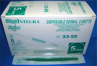 Miltex 33-55 Disposable Dermal Curettes Sterile 5mm -50-