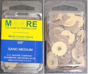 Moore's Brass Metal Center Snap-On Abrasive Discs Paper 5/8-in Sand ...