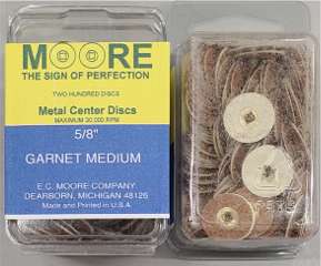 Moore's Brass Metal Center Snap-On Abrasive Discs Paper 5/8-in Garnet ...
