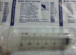 BD Syringes Only Hypodermic 60cc 60mL Luer-Lok Tip 40 309653