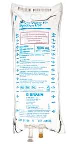 B.Braun Sterile Water Injection USP 1000mL EXCEL Bag L8501-01 - Buy ...