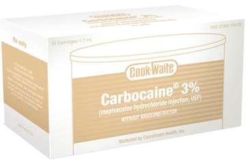 Carbocaine® 3% Mepivacaine Injection Dental Cartridges 1.7mL -50 - Buy ...